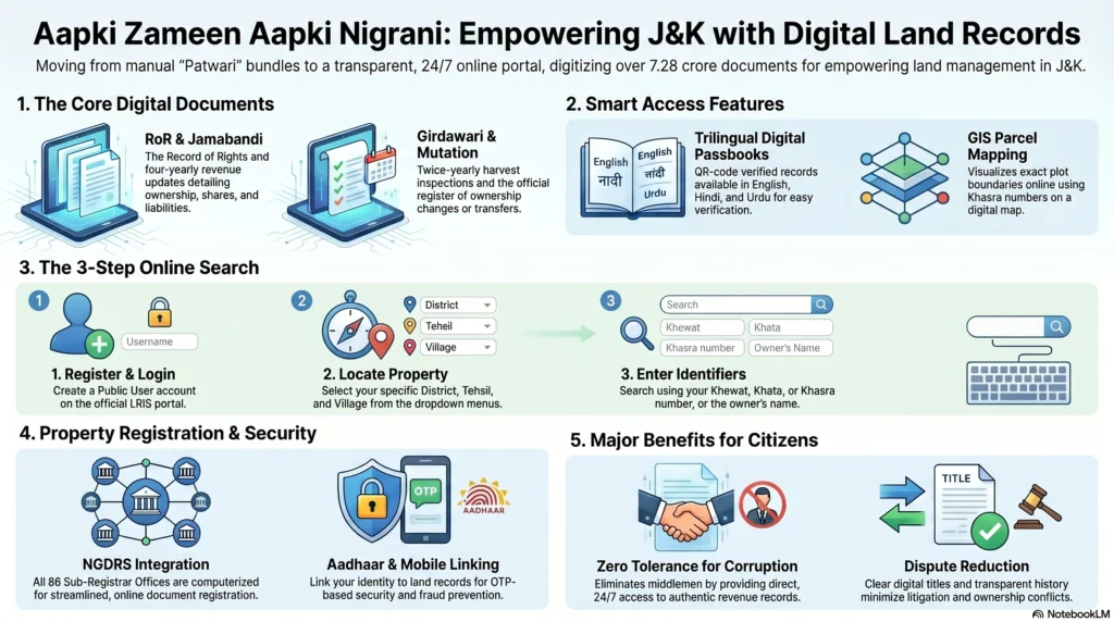 JK Land Records Online Guide: Search Jamabandi & Maps